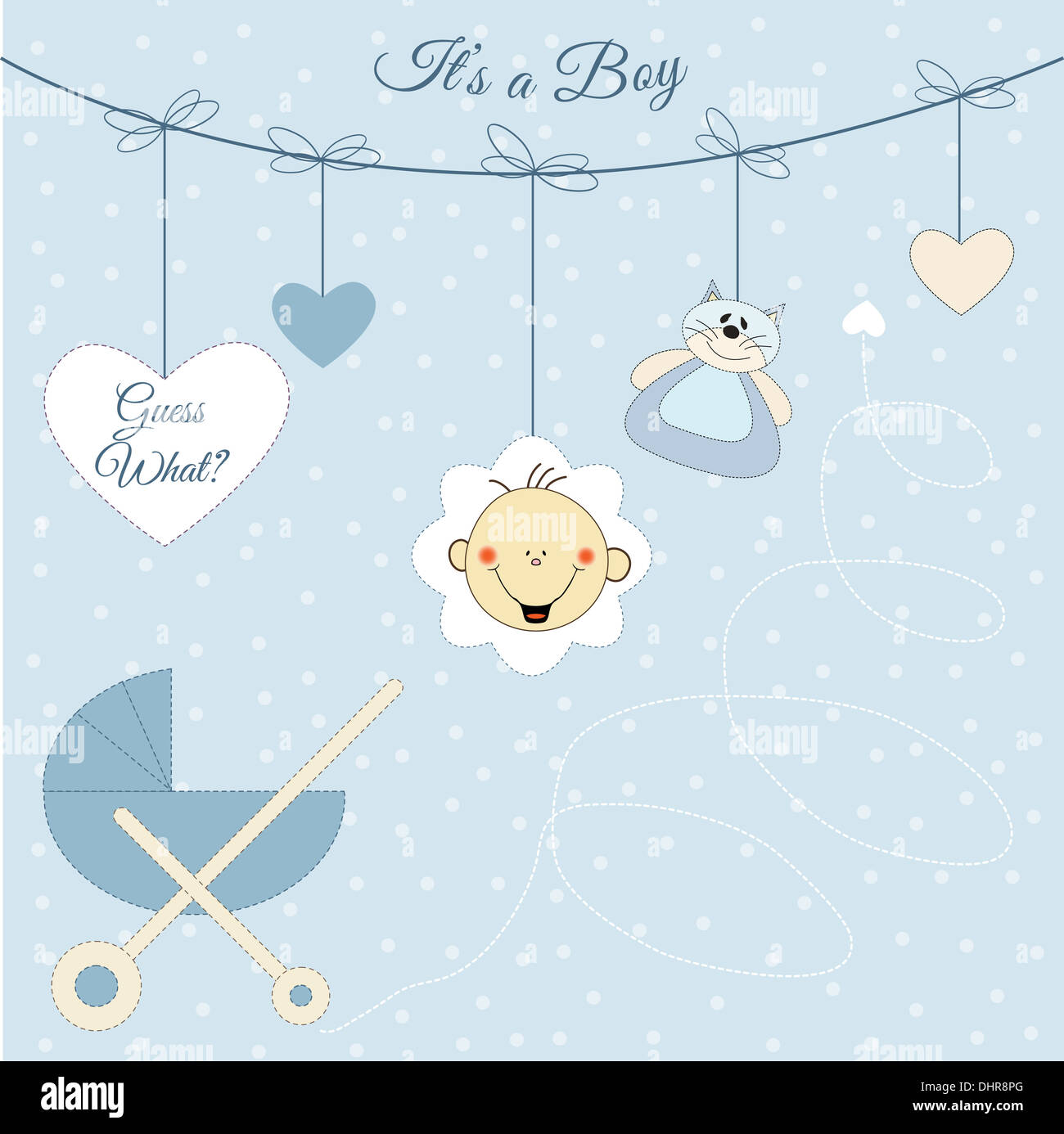 Baby boy announcement Stock Photo - Alamy