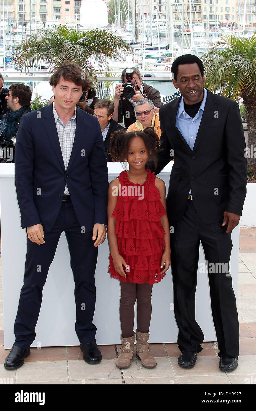 Director Benh Zeitlin and actors Quvenzhane Wallis and Dwight Henry ...