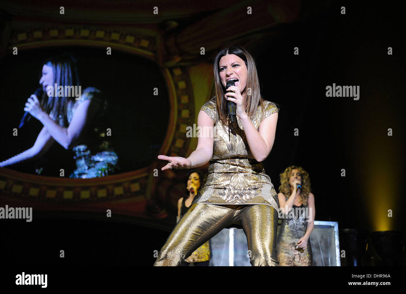 Italian singer Laura Pausini performing in concert at the Heineken ...