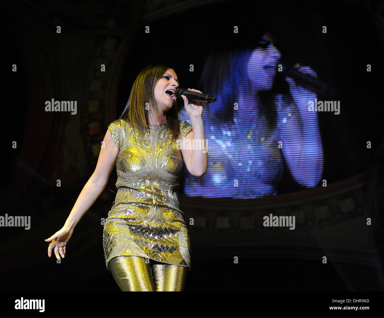 Italian singer Laura Pausini performing in concert at the Heineken ...