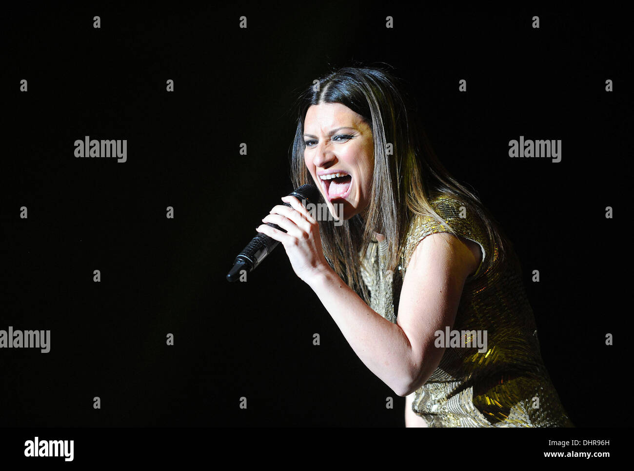 Italian singer Laura Pausini performing in concert at the Heineken ...