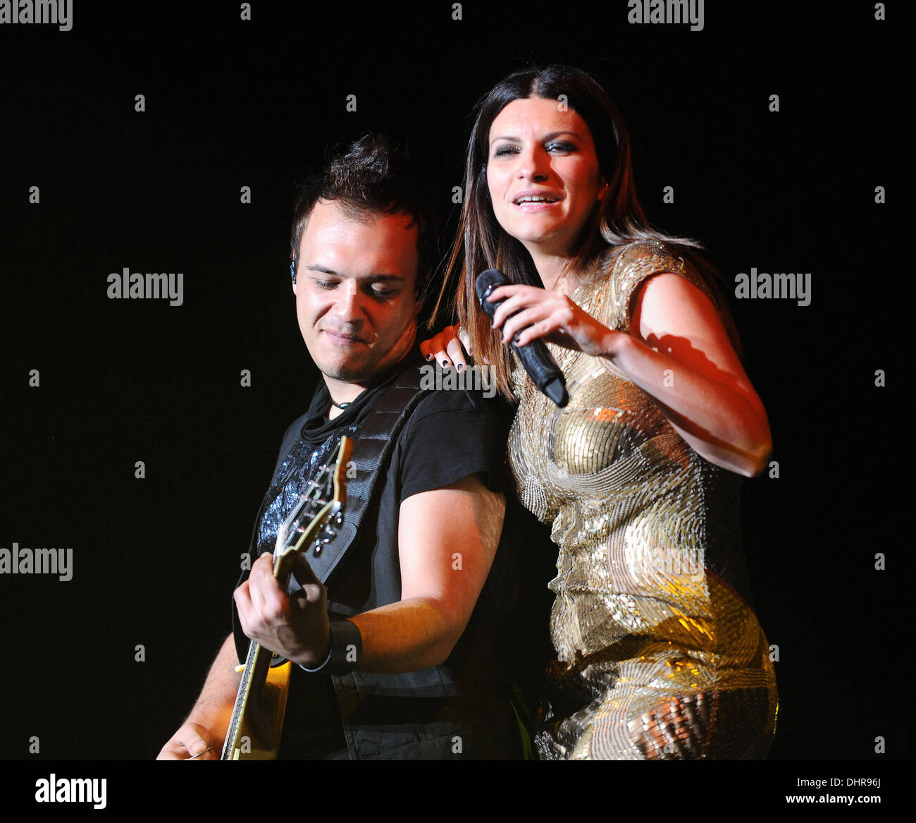 Italian singer Laura Pausini performing in concert at the Heineken ...