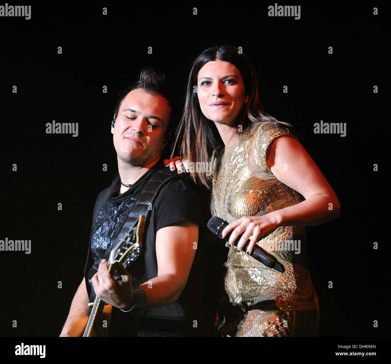 Italian singer Laura Pausini performing in concert at the Heineken ...