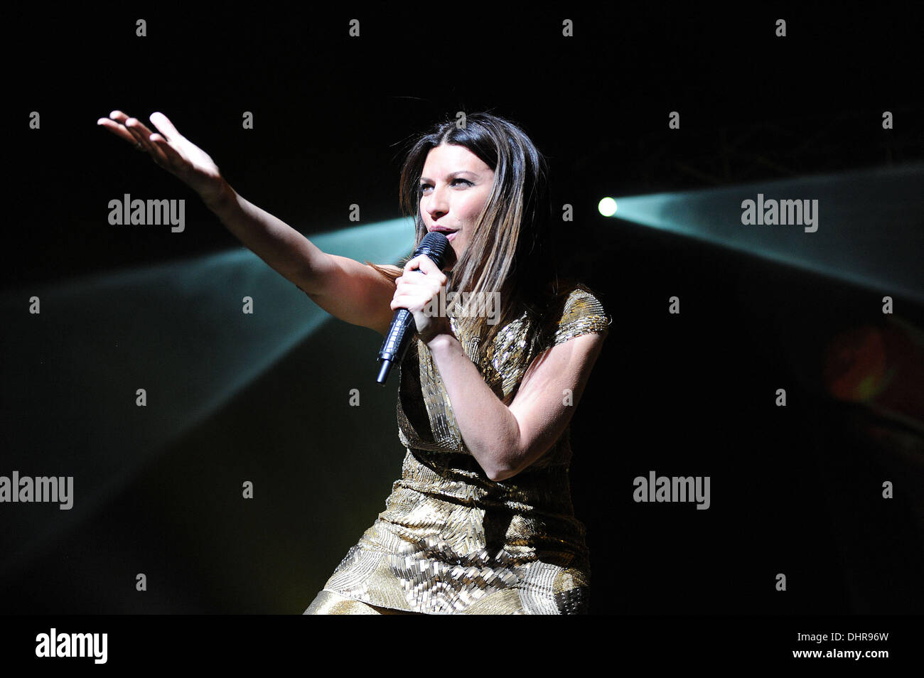 Italian singer Laura Pausini performing in concert at the Heineken ...
