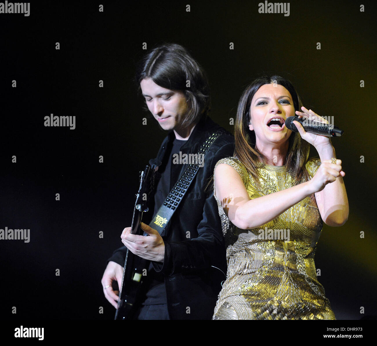 Italian singer Laura Pausini performing in concert at the Heineken ...