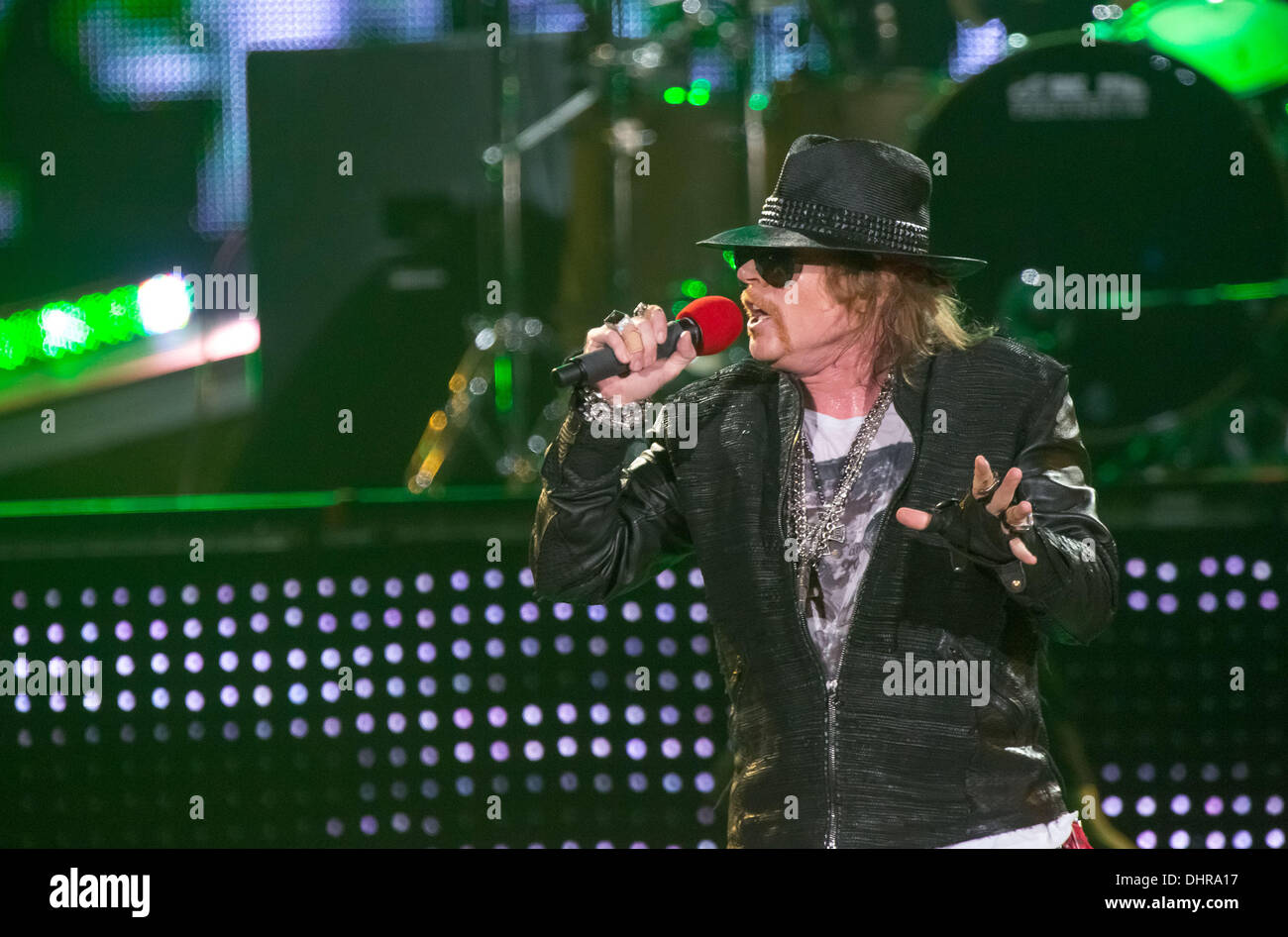 Axl Rose of Guns N'Roses performing live in concert at the Capital FM ...