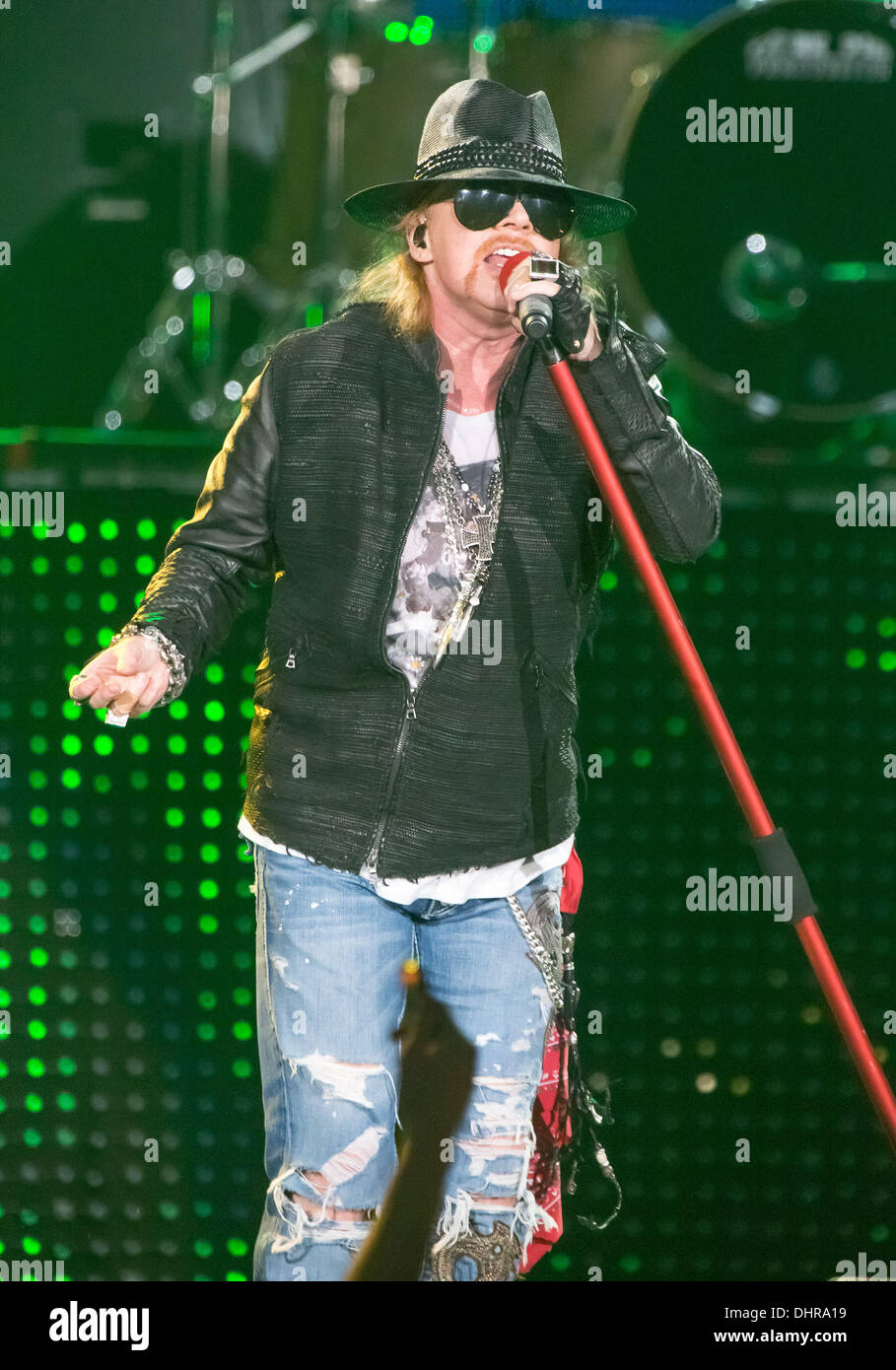 Axl Rose of Guns N'Roses performing live in concert at the Capital FM ...