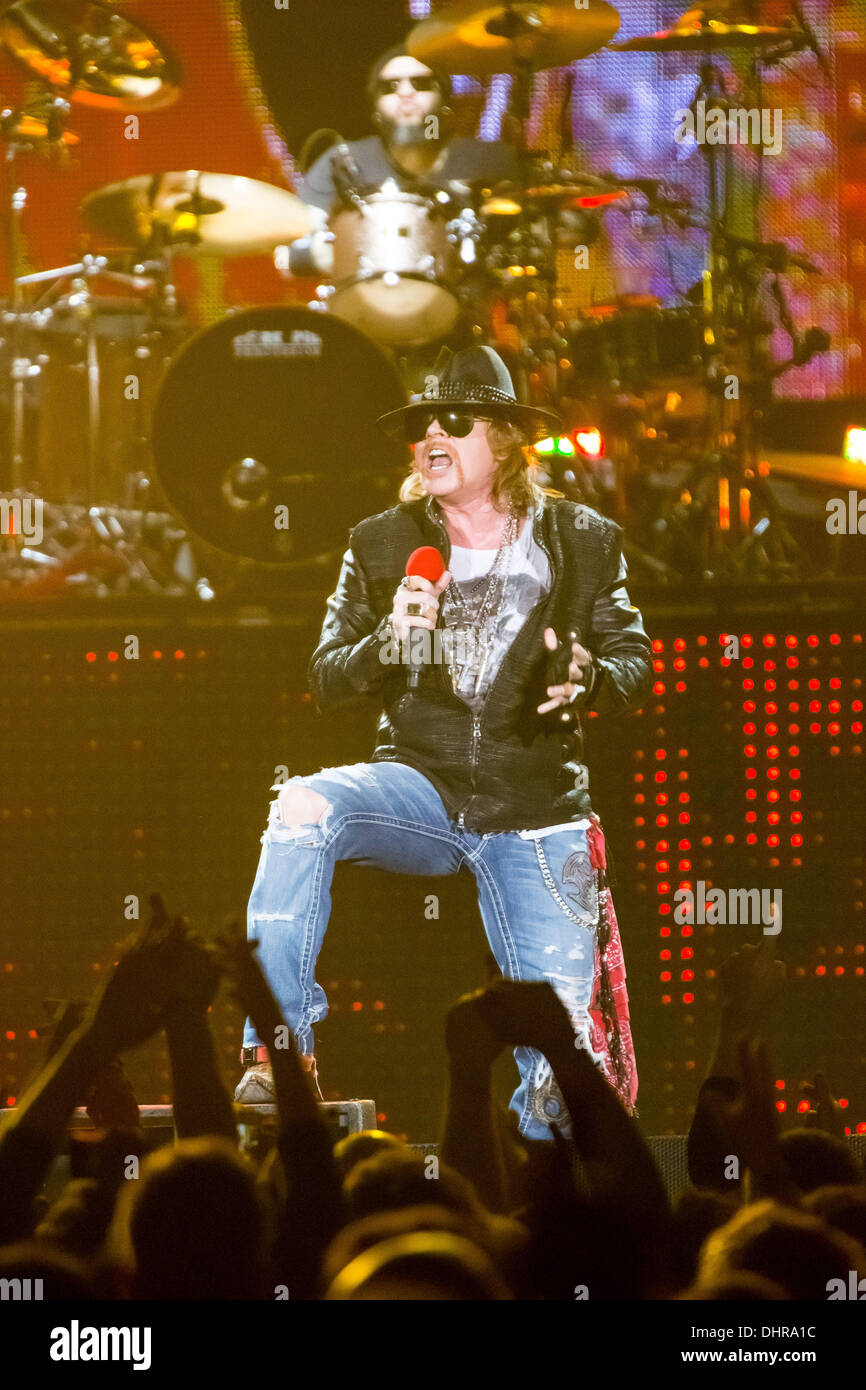 Axl Rose of Guns N'Roses performing live in concert at the Capital FM ...