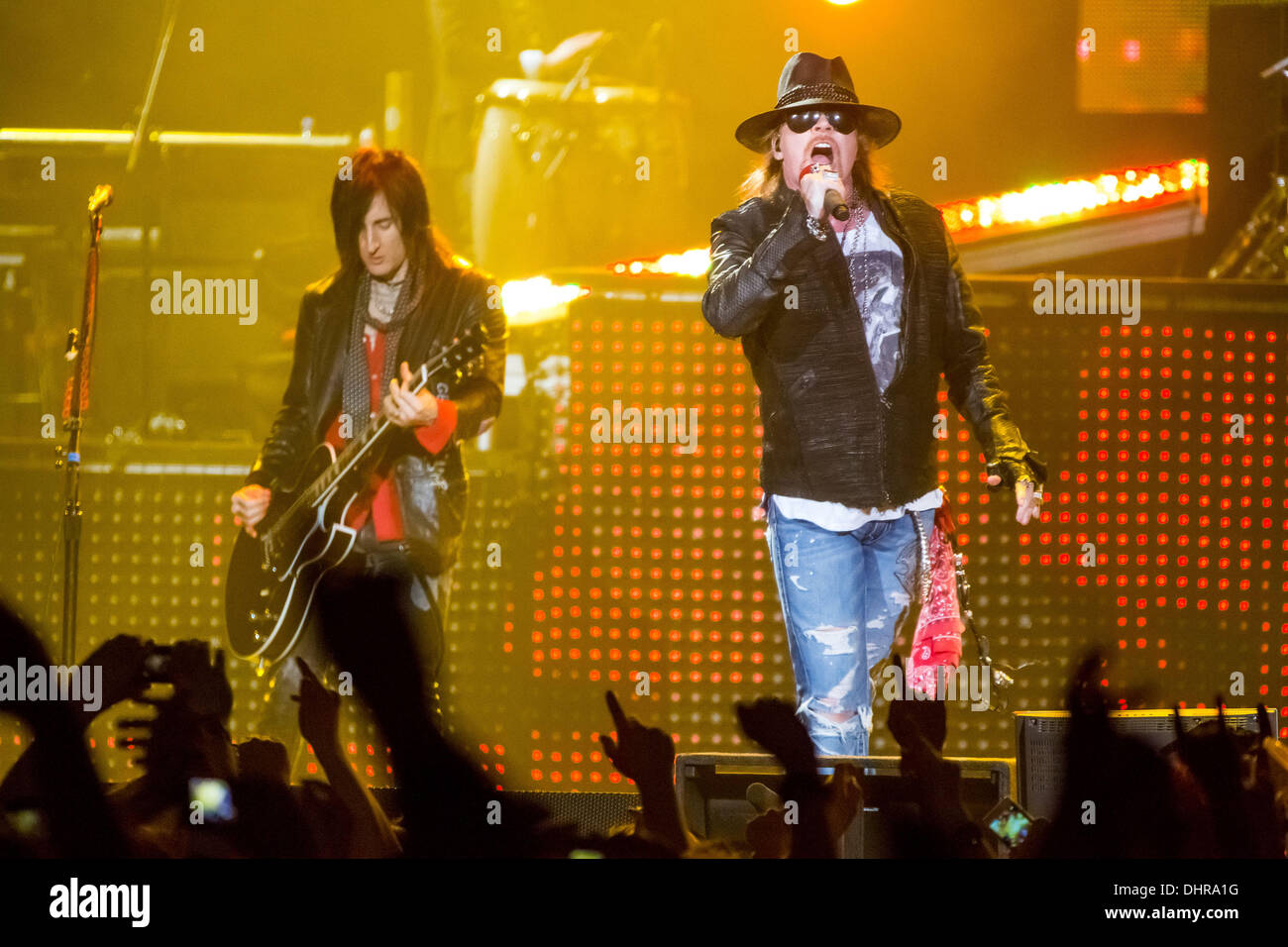 Axl Rose of Guns N'Roses performing live in concert at the Capital FM ...