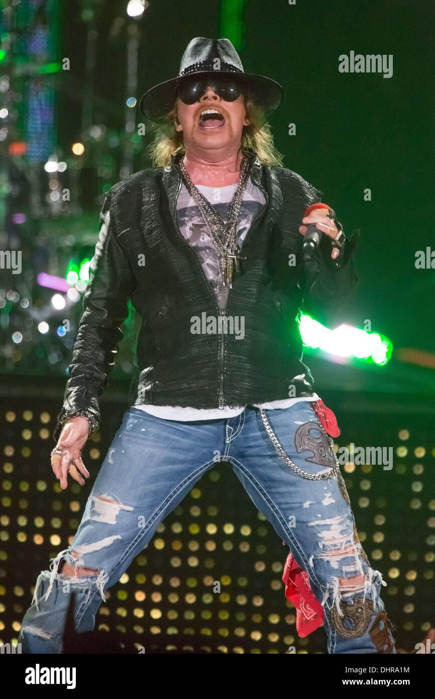 Axl Rose of Guns N'Roses performing live in concert at the Capital FM ...