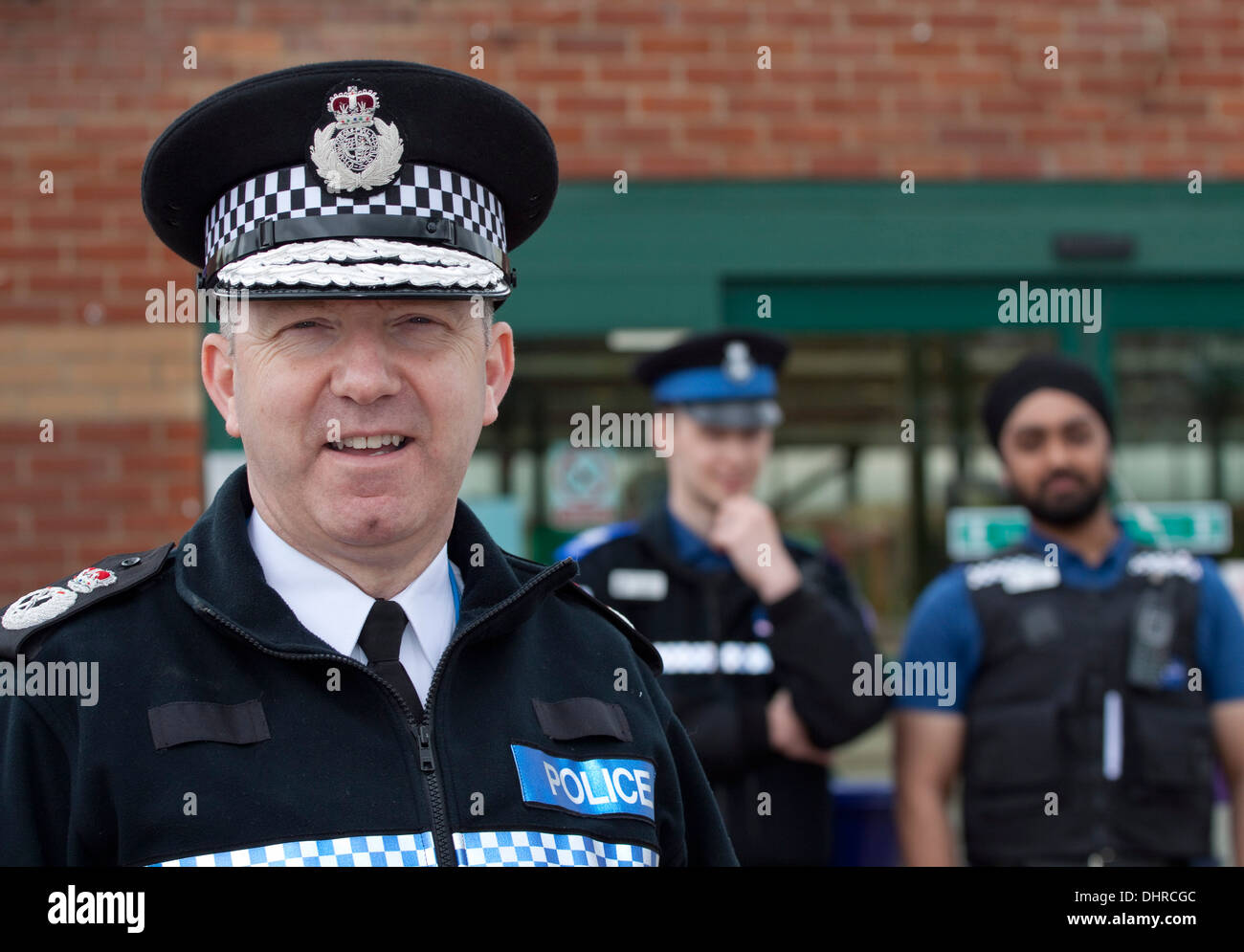 Suffolk Constabulary chief constable Douglas Paxton with two newly ...