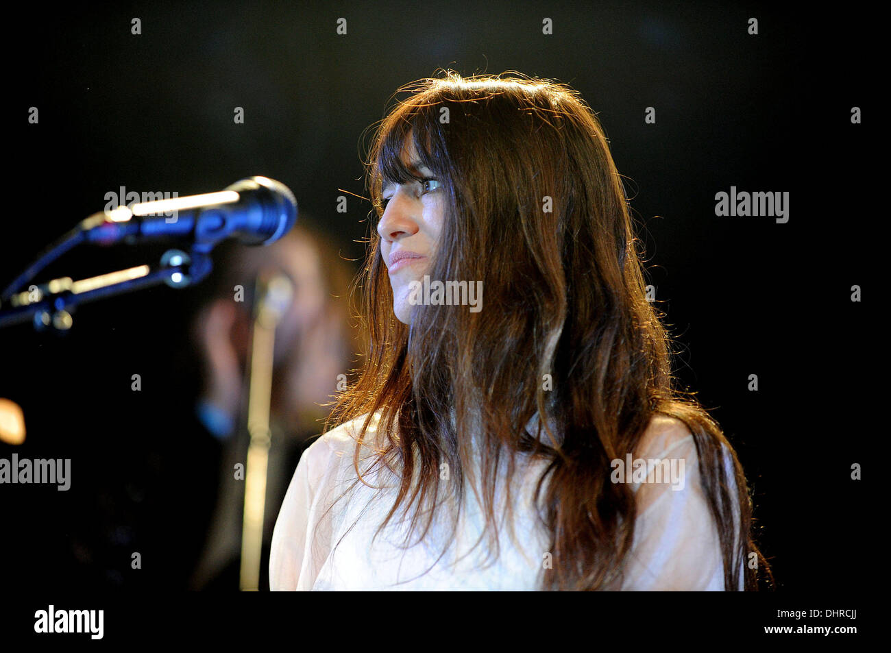 French singer Charlotte Gainsbourg performing at the Paradiso ...
