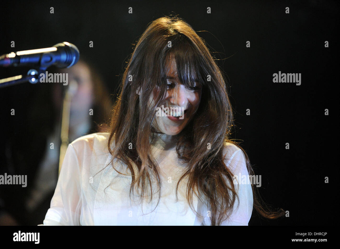 French singer Charlotte Gainsbourg performing at the Paradiso ...