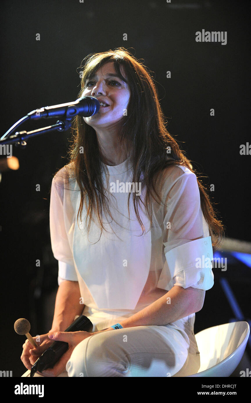 French singer Charlotte Gainsbourg performing at the Paradiso ...