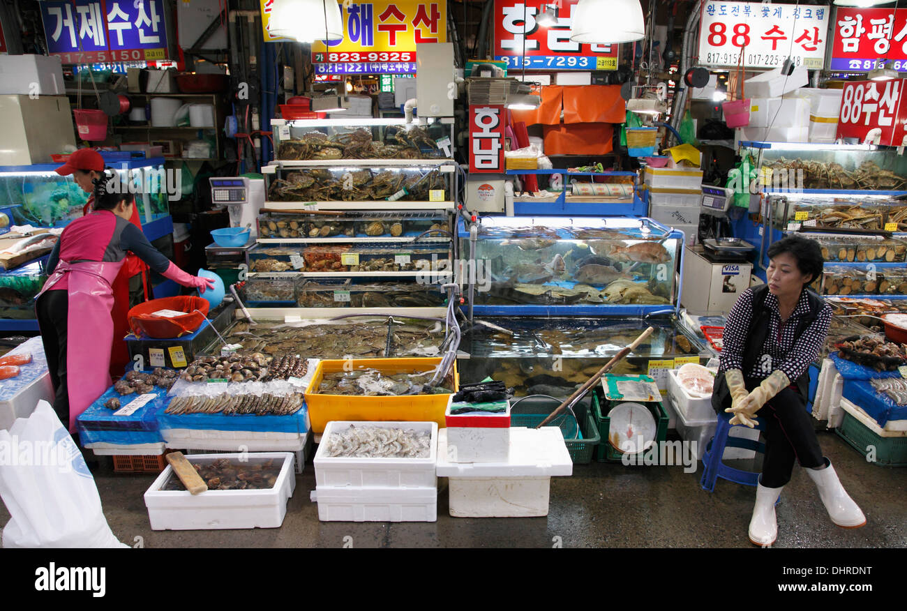 South Korea, Seoul, Noryangjin Fish Market Stock Photo - Alamy