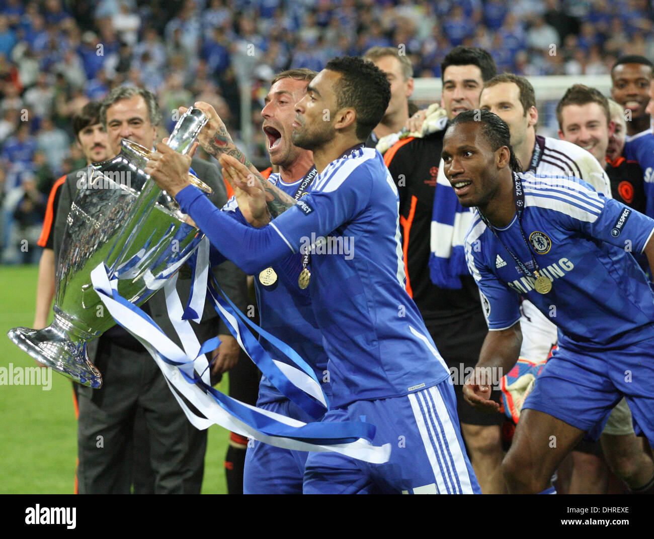 Award ceremony for Chelsea The 2012 UEFA Champions League final match ...