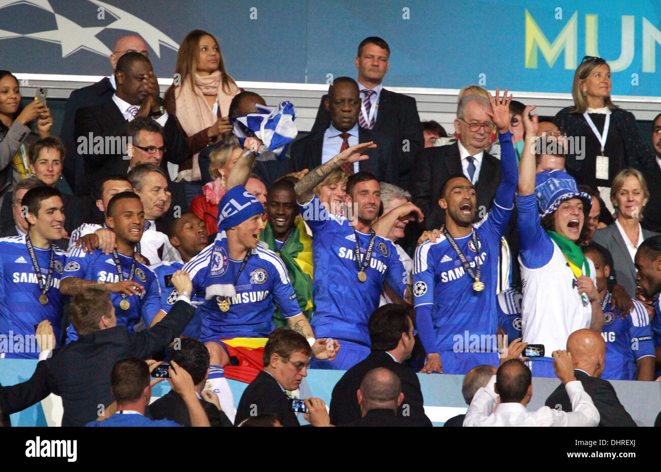 Award ceremony for Chelsea The 2012 UEFA Champions League final match ...