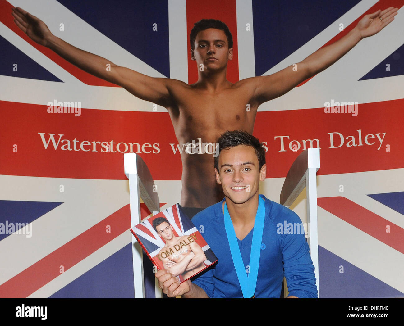 Tom Daley signs copies of his autobiography 'My Story' at Waterstone's ...