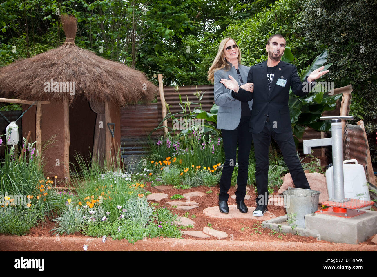 Ringo Star with a wife Barbara Bach on the WaterAid garden The RHS ...