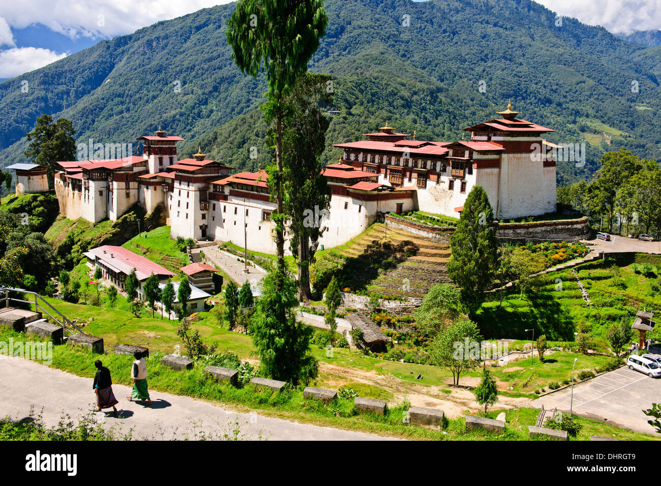 Trongsa Hills,Dzong, River, Mangde Chhu, Trongsa Market,Kings Retreat ...