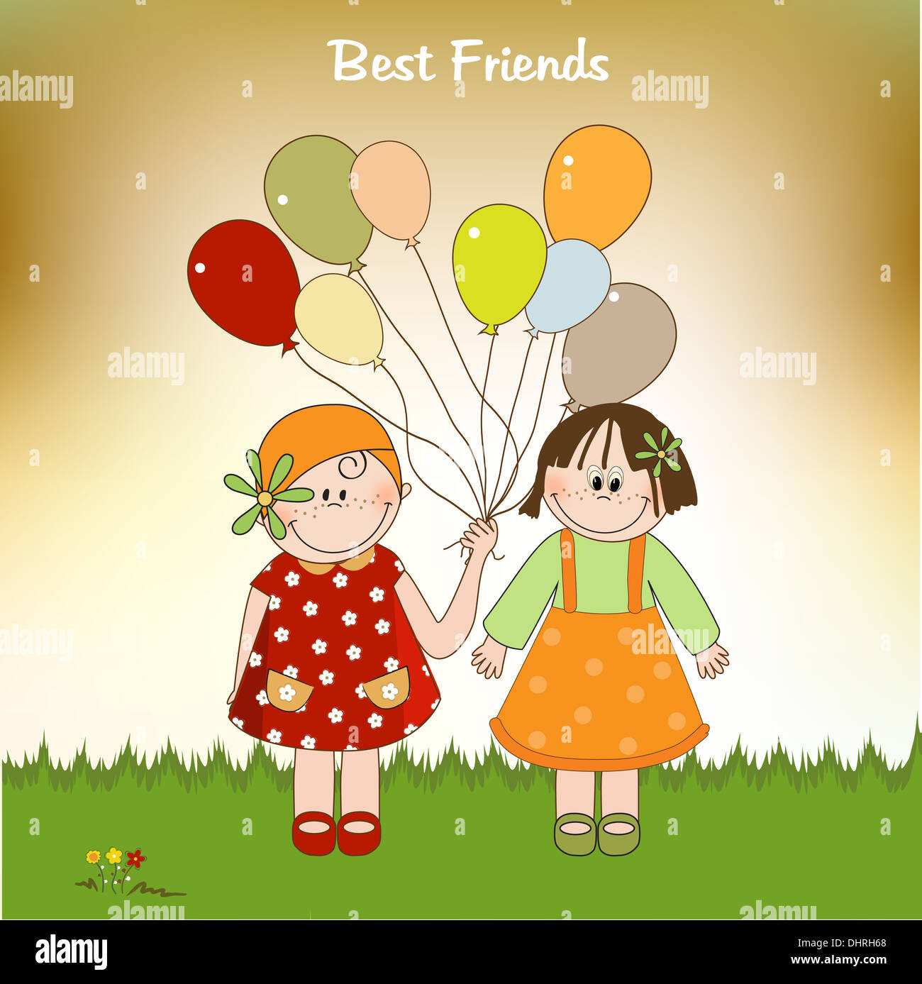 best friends greeting card Stock Photo - Alamy