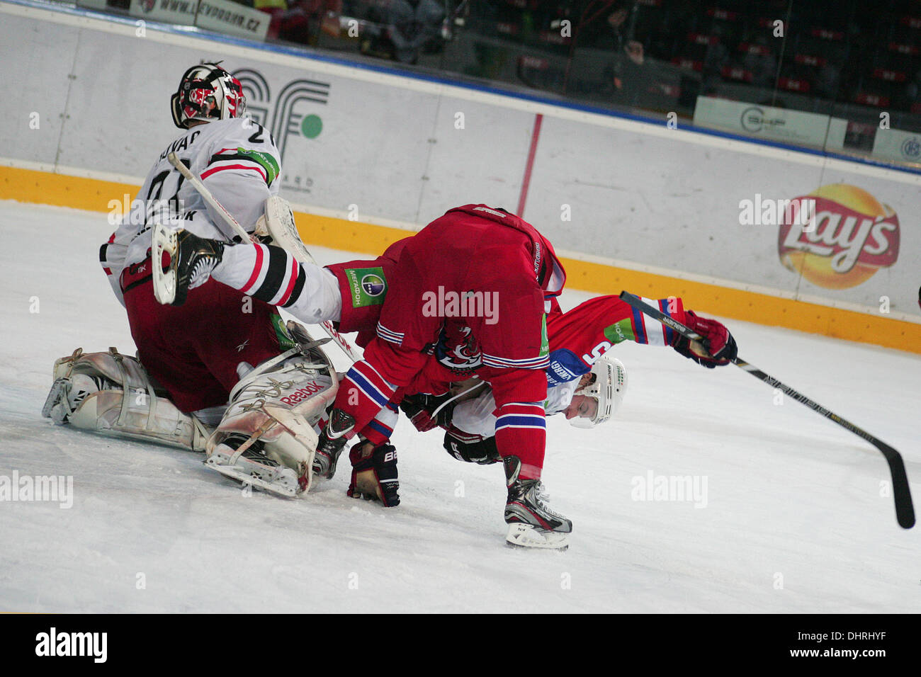 KHL ice hockey match, Lev Praha vs Avtomobilist Yekaterinburg, Czech ...