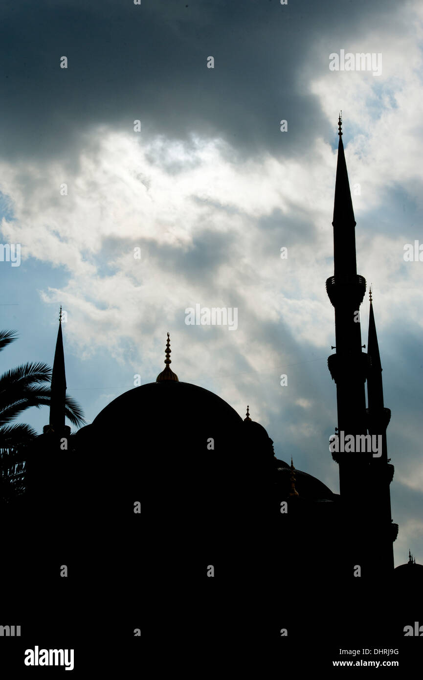 View of the famous landmark sultanahmet blue mosque in Istanbul Turkey ...