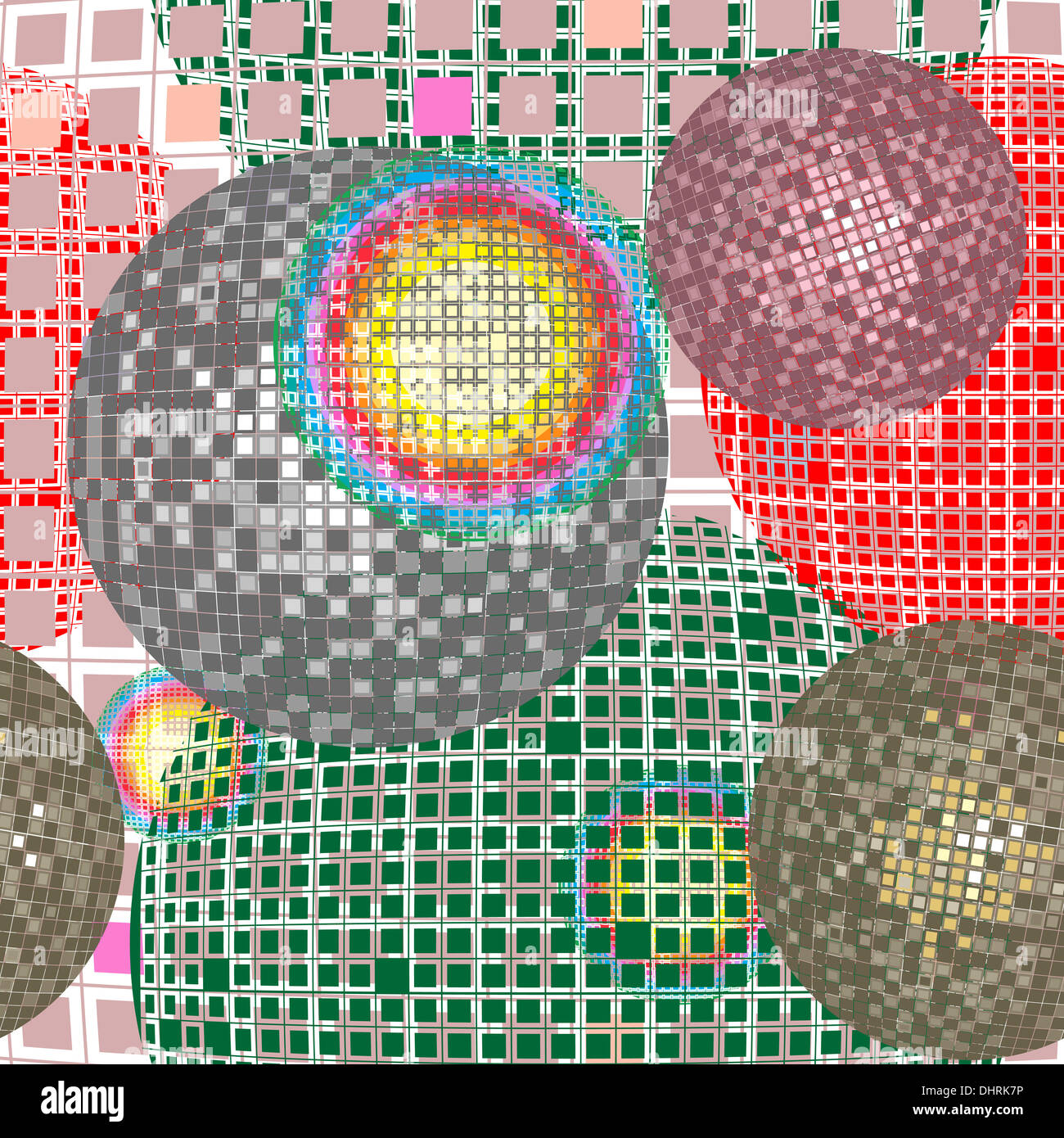 Disco ball retro pattern Stock Photo - Alamy