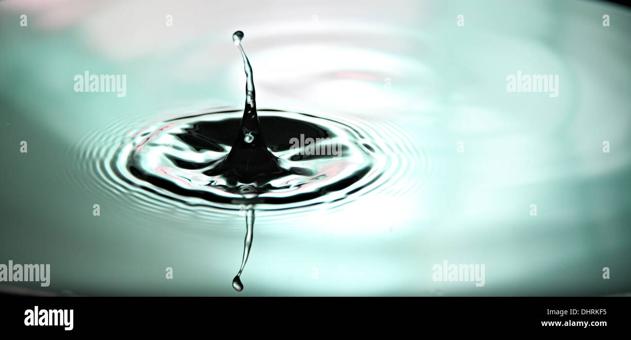 Closeup Pictures Green Background of Water drops in Basin Stock Photo ...