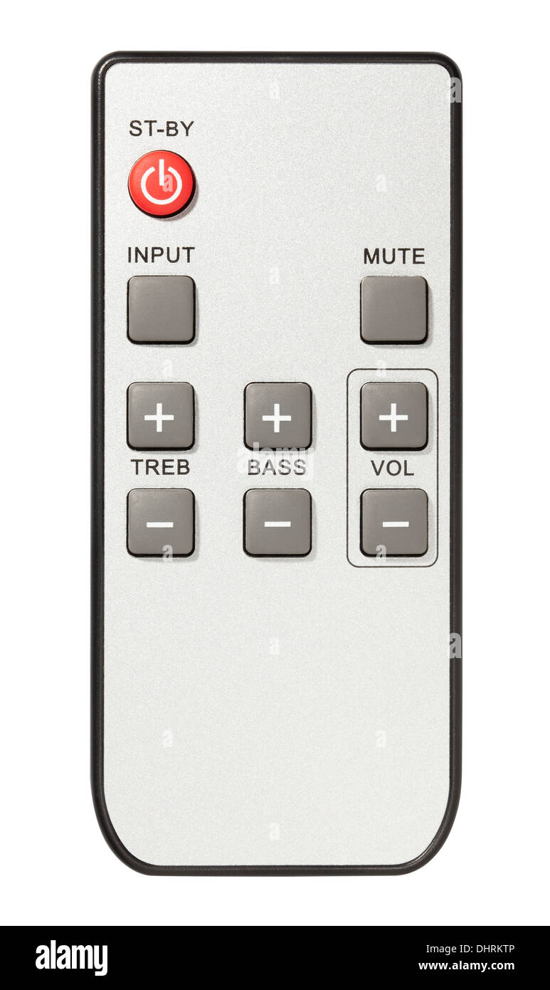 remote control audio isolated on white Stock Photo - Alamy