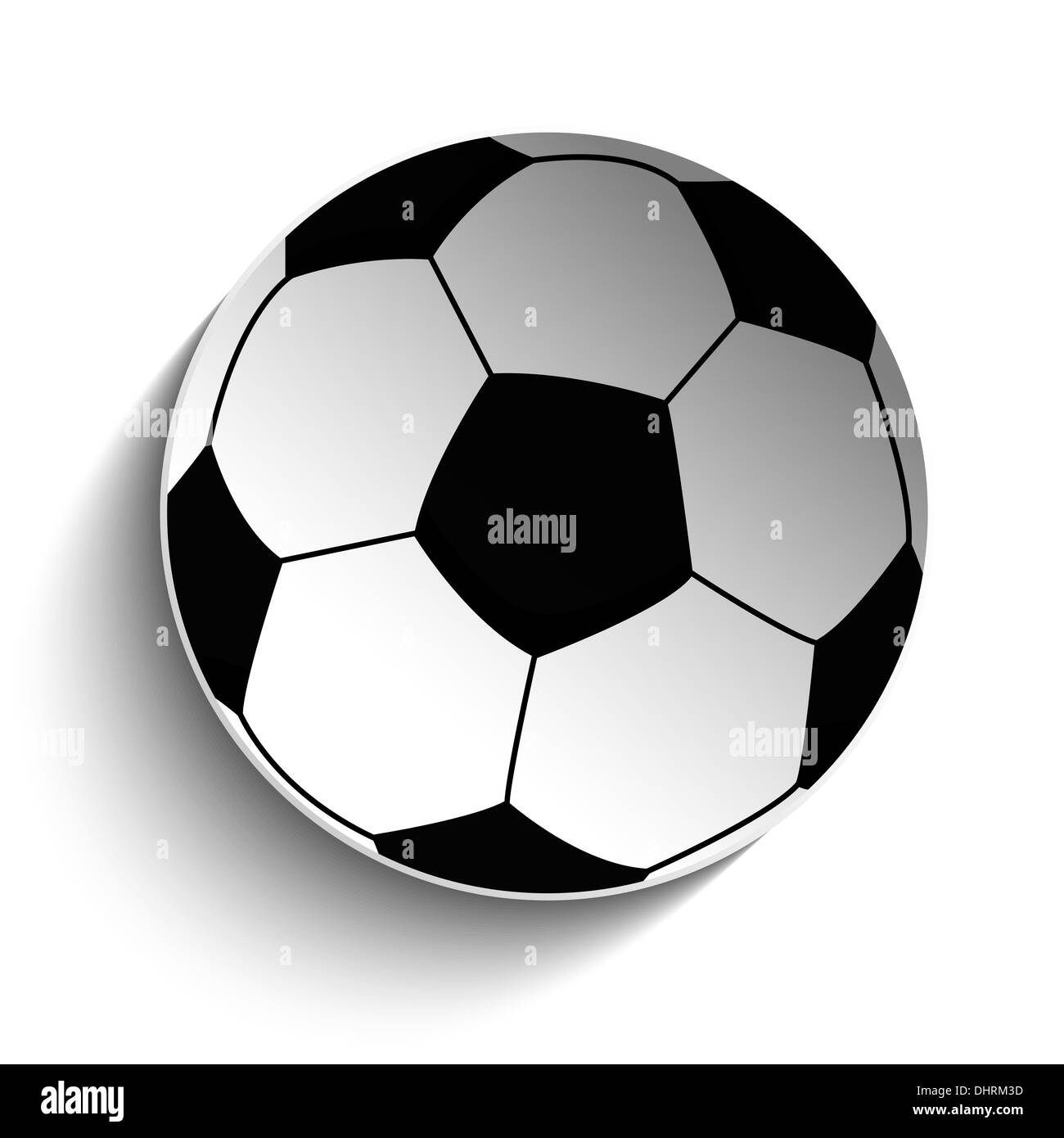 Vector - Soccer Football Ball Icon with Shadow Stock Photo - Alamy