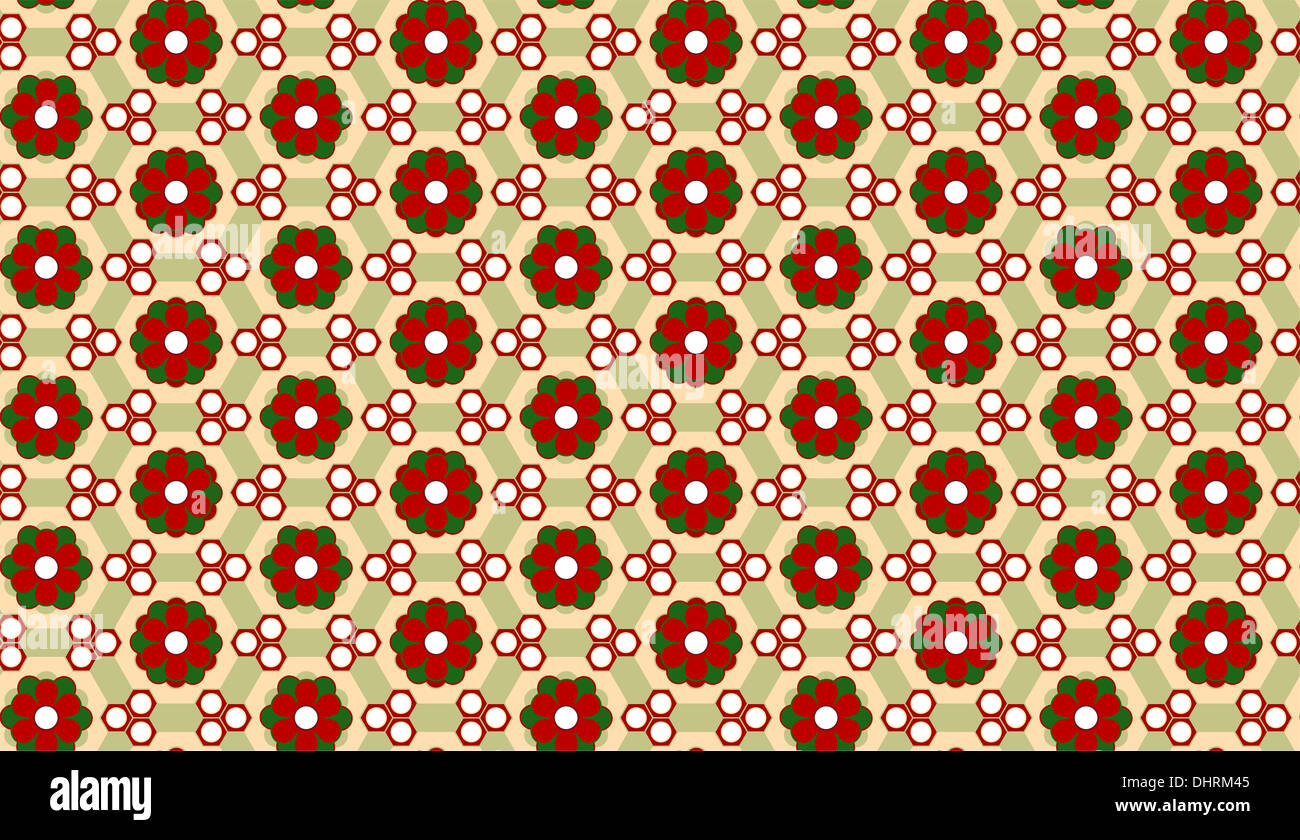 Vector - Christmas Flower Background Seamless Pattern Stock Photo - Alamy