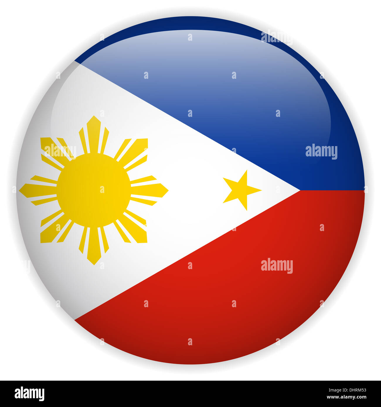 Vector - Philippines Flag Glossy Button Stock Photo - Alamy