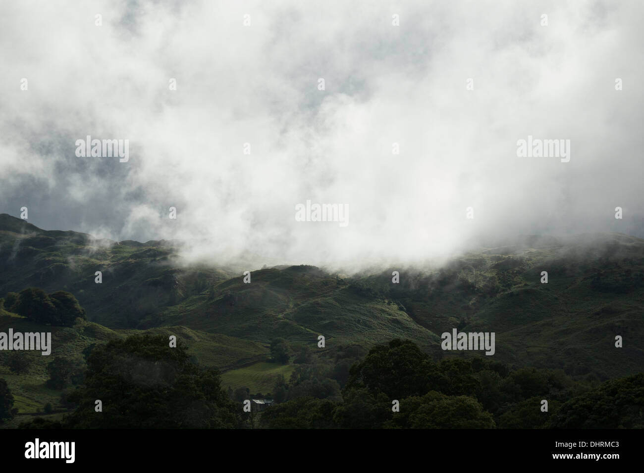 Hills with rain and clouds hi-res stock photography and images - Alamy