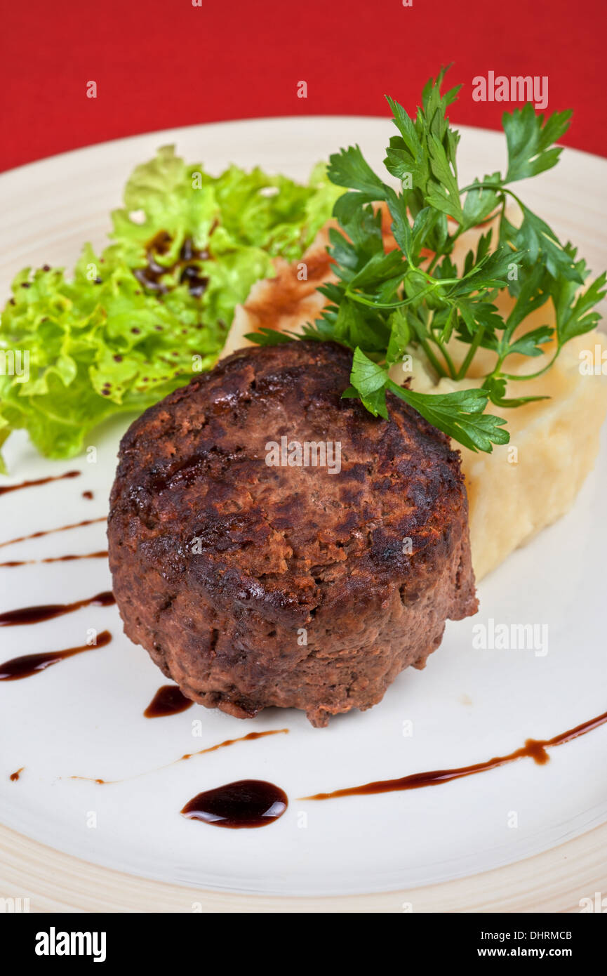 Fried meat steak Stock Photo - Alamy