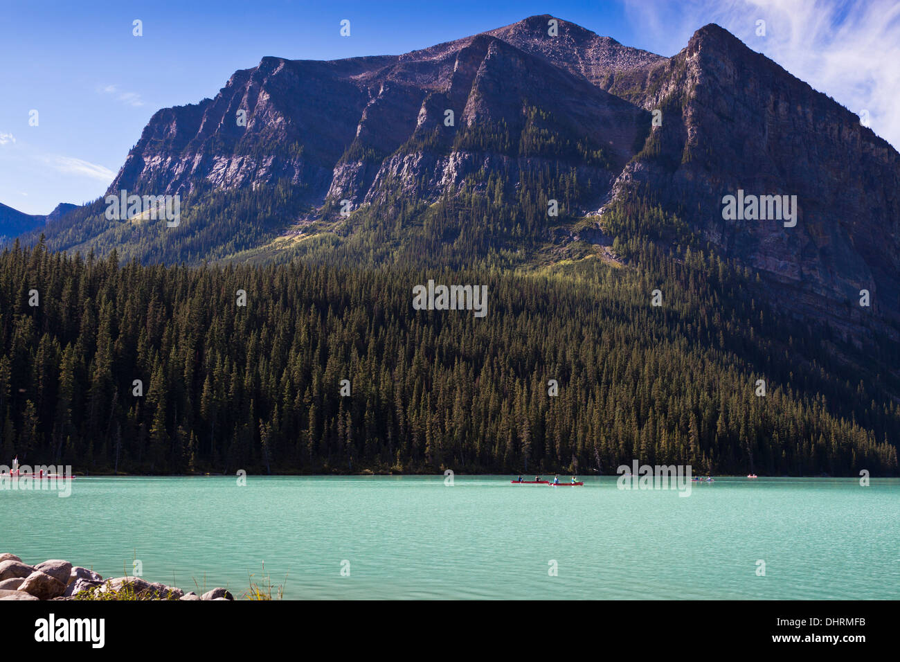 Turquoise waters of Lake Louise in Banff National Park - Alberta ...