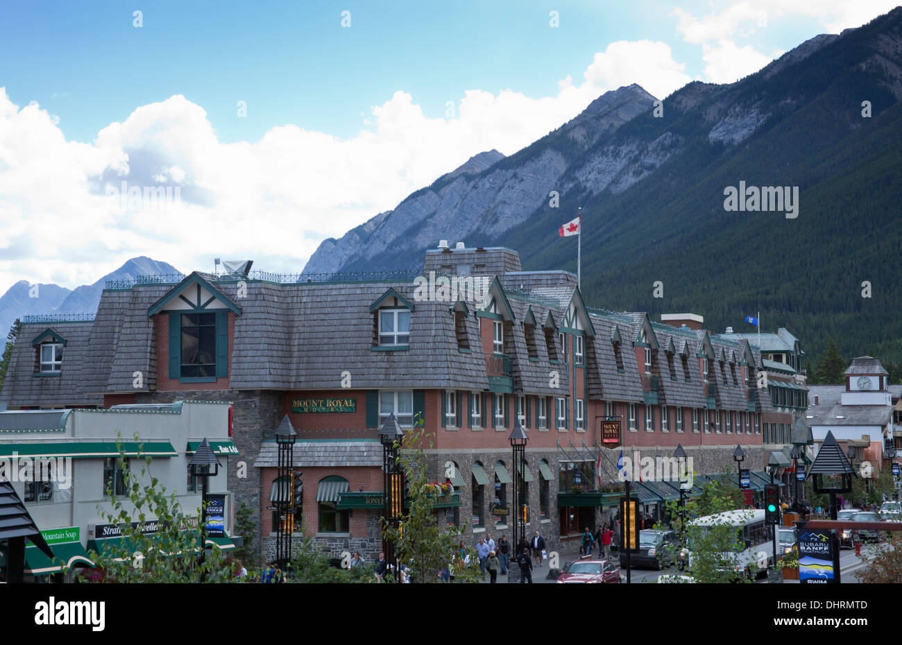 Mount Royal Hotel in downtown Banff - Alberta, Canada Stock Photo - Alamy