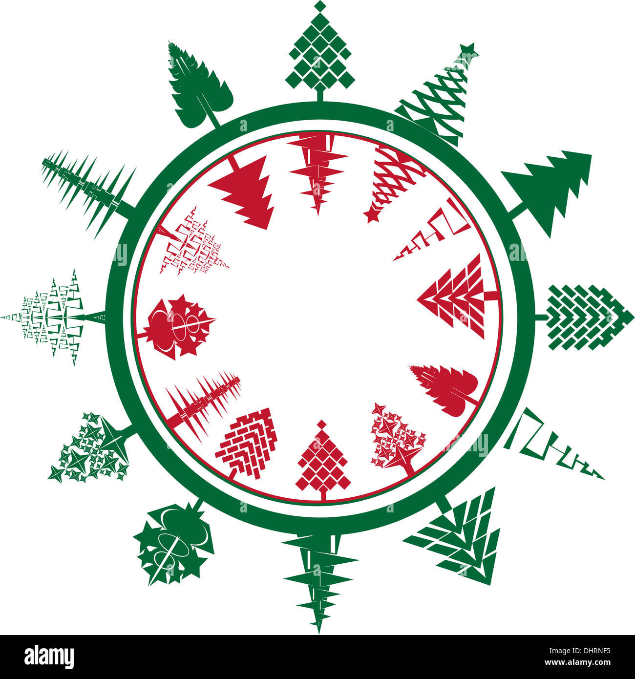 christmas circle composition Stock Photo - Alamy