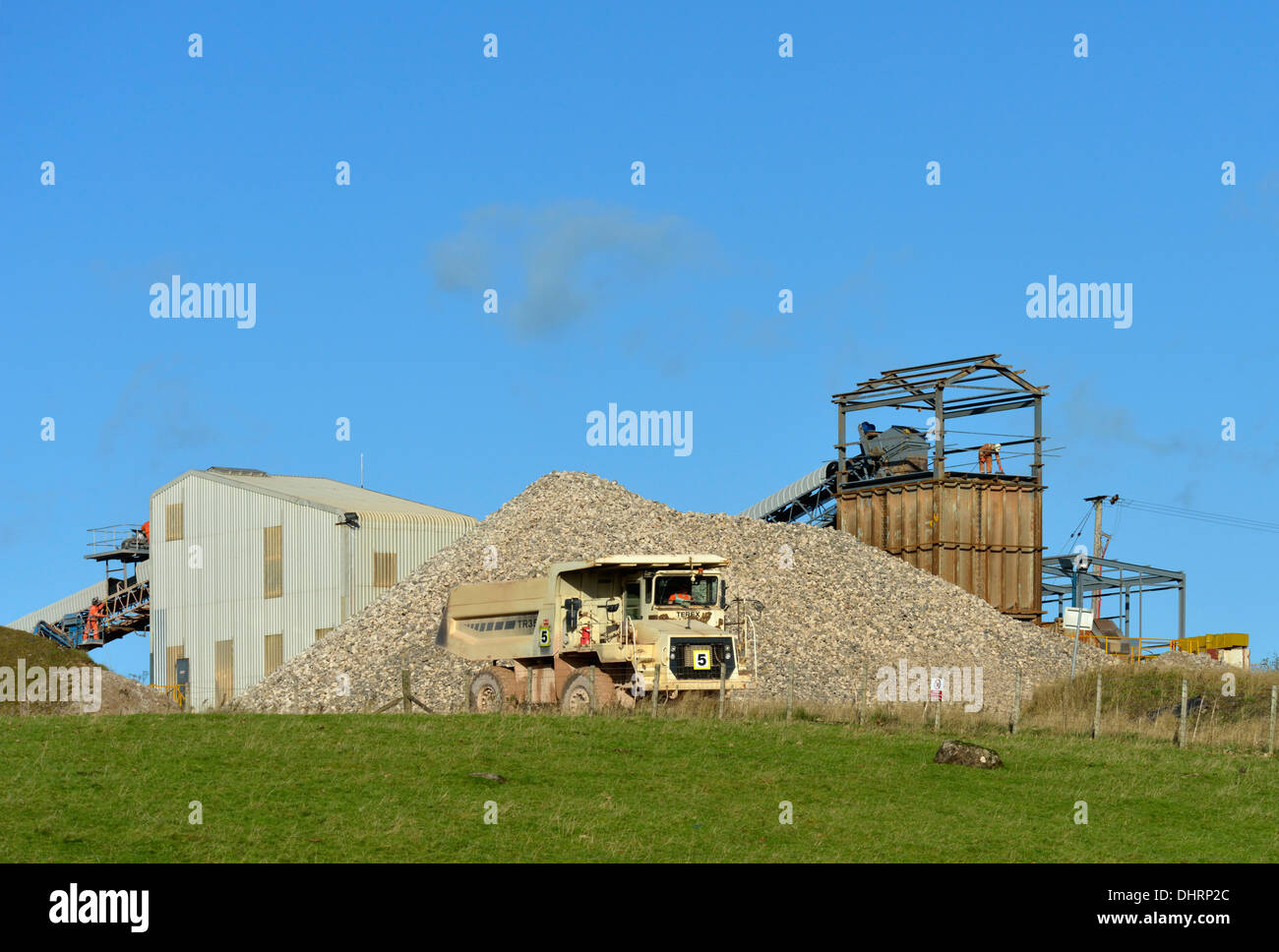 Terex TR35 Dump Truck. Shap Beck Quarry, Shap, Cumbria, England, United ...