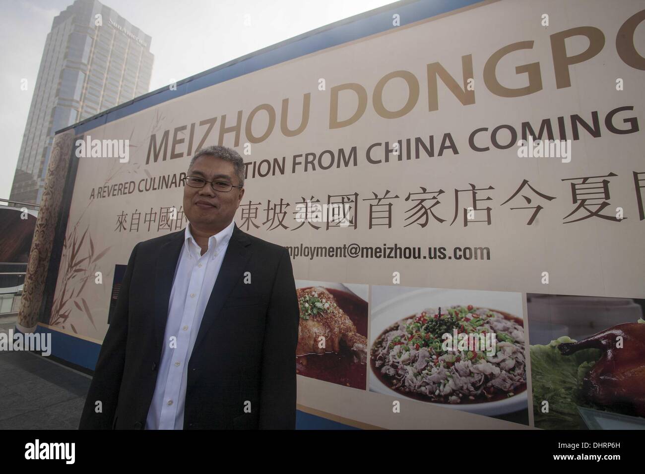 Oct. 21, 2013 - Los Angeles, California, U.S - Michael Wang, Meizhou ...