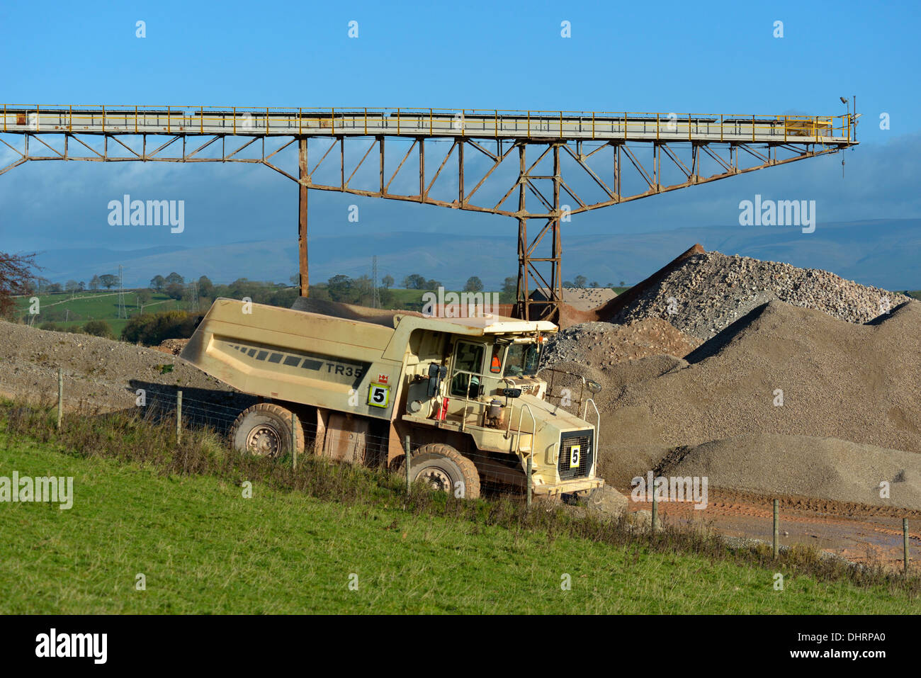 Terex TR35 Dump Truck. Shap Beck Quarry, Shap, Cumbria, England, United ...