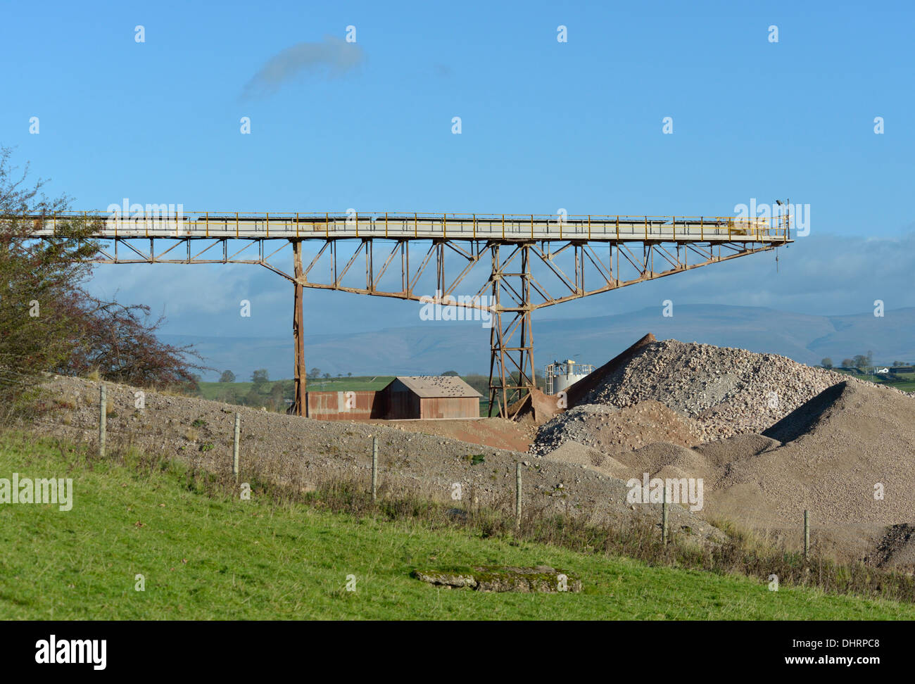 Conveyor. Shap Beck Quarry, Shap, Cumbria, England, United Kingdom ...