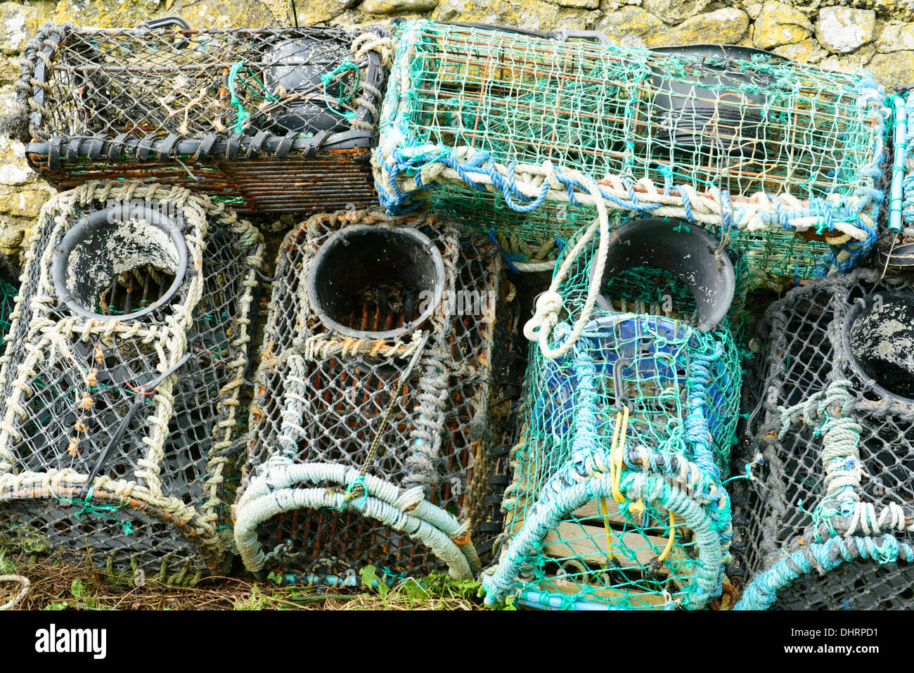 Lobster pots cornwall hi-res stock photography and images - Alamy