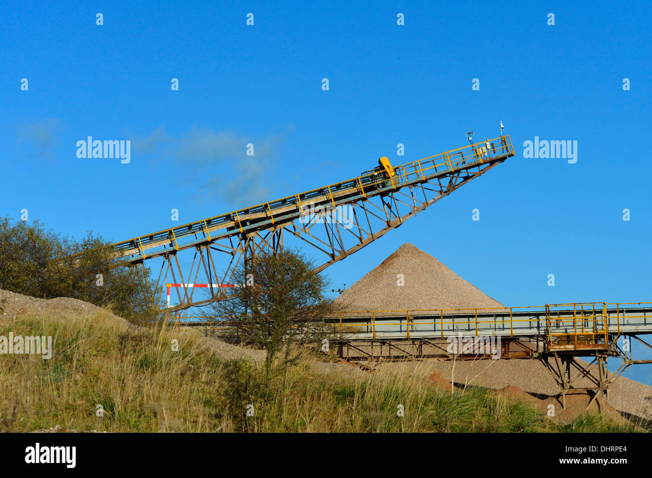Conveyors. Shap Beck Quarry, Shap, Cumbria, England, United Kingdom ...