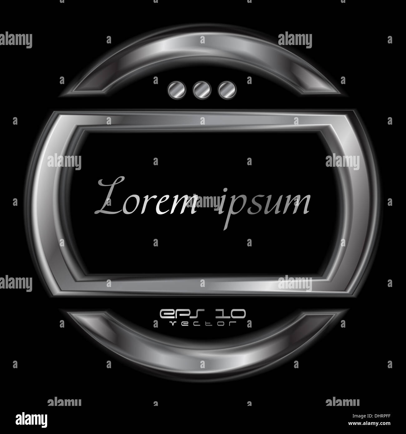 Abstract silver metallic shape. Vector logo eps 10 Stock Photo - Alamy