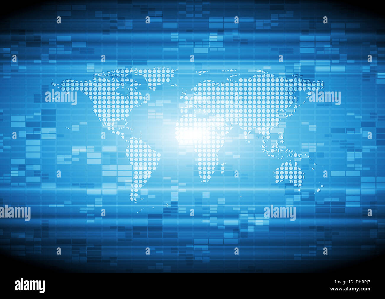 Modern technology design with world map. Eps 10 vector background Stock ...