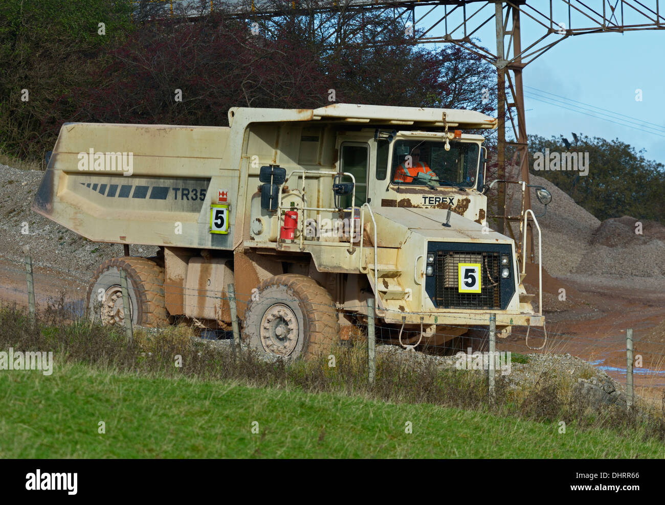 Terex TR35 Dump Truck. Shap Beck Quarry, Shap, Cumbria, England, United ...