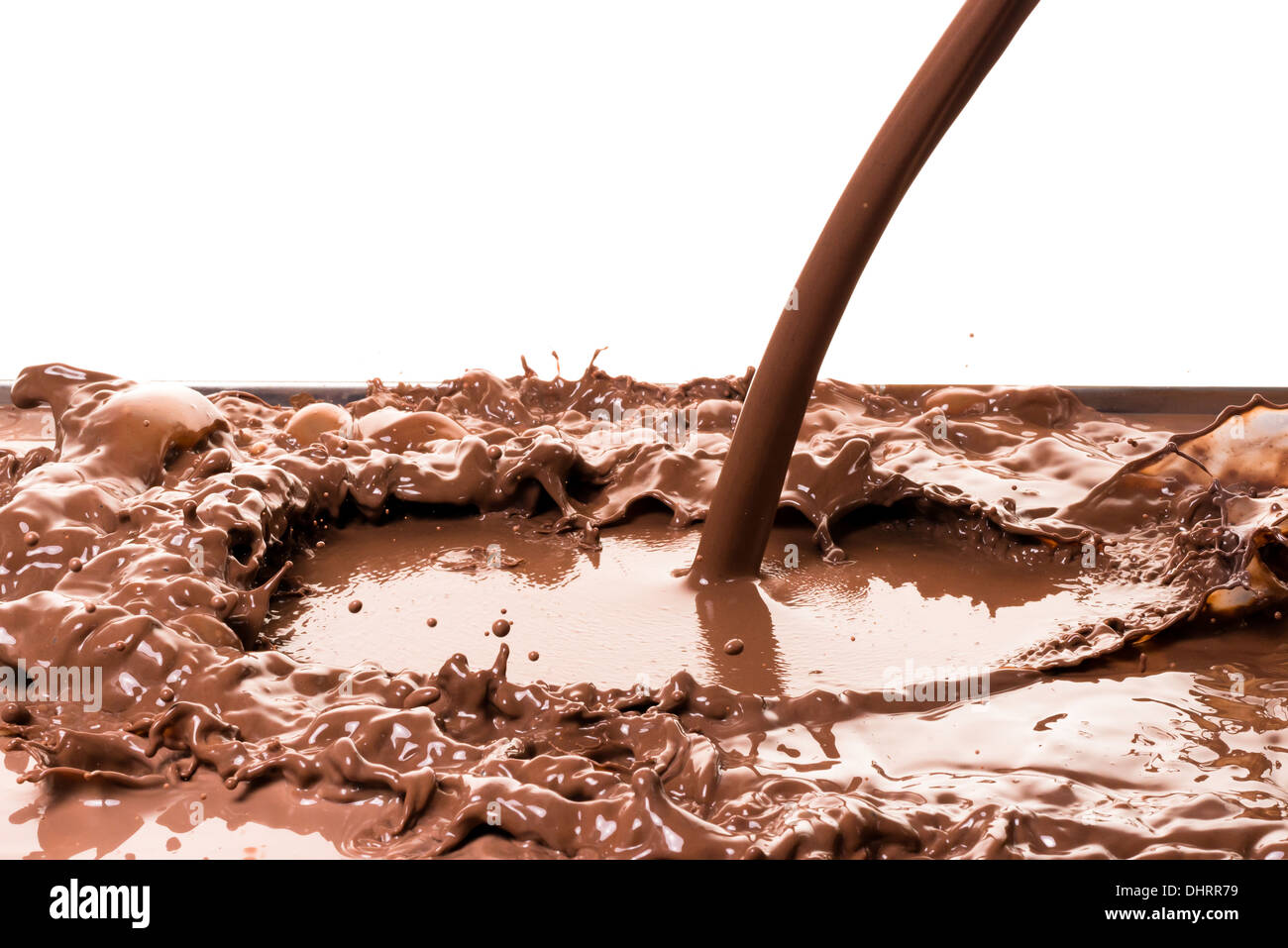 splashing hot chocolate, isolated on white background Stock Photo - Alamy