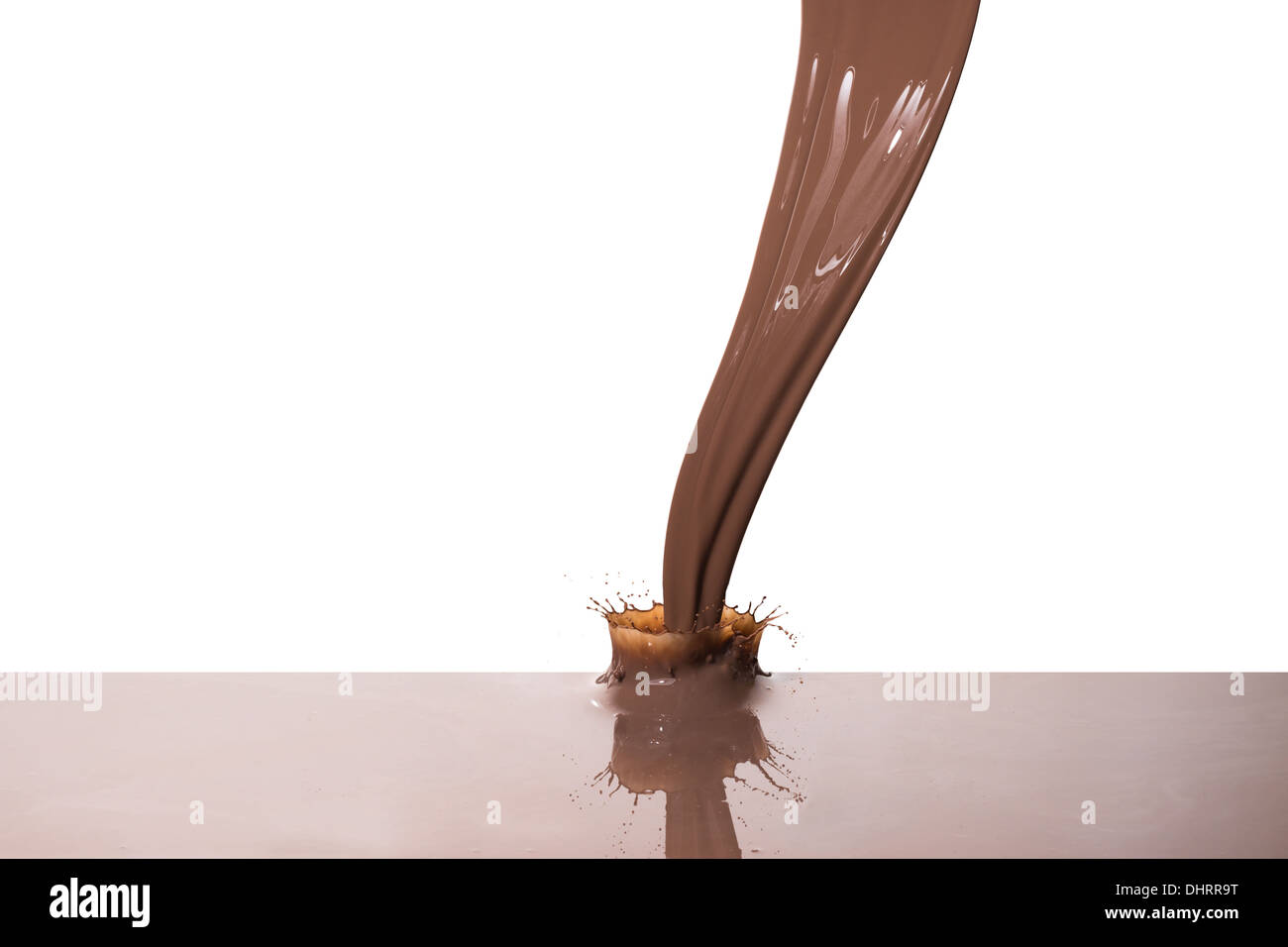 splashing hot chocolate, isolated on white background Stock Photo - Alamy