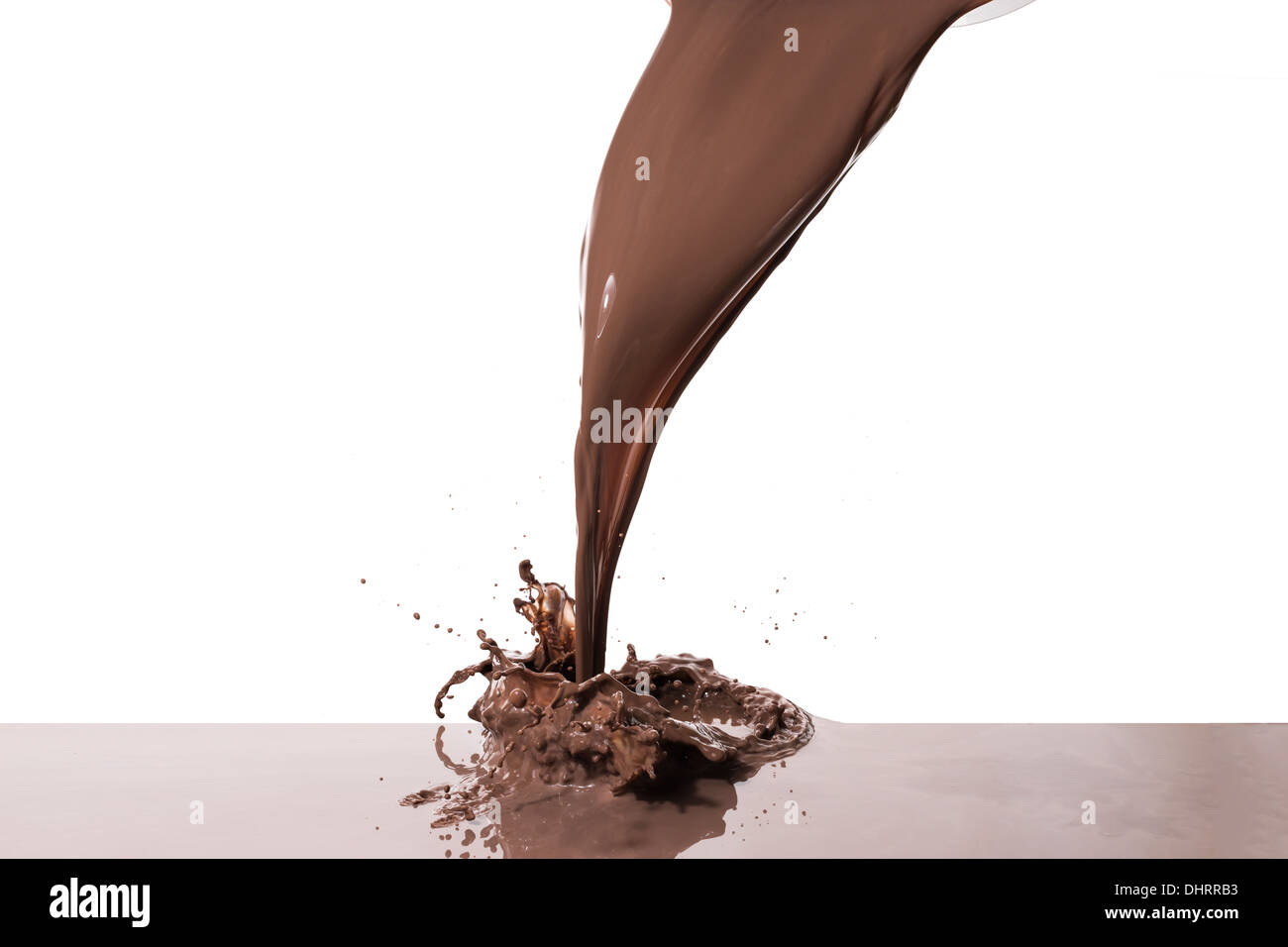 splashing hot chocolate, isolated on white background Stock Photo - Alamy